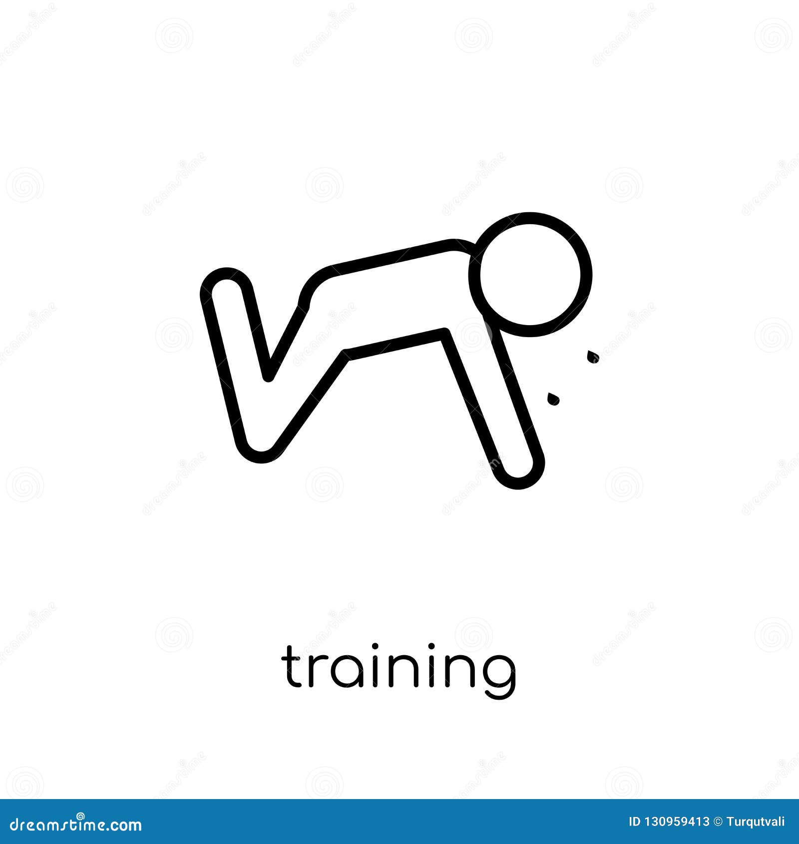 Training Icon. Trendy Modern Flat Linear Vector Training Icon on Stock ...