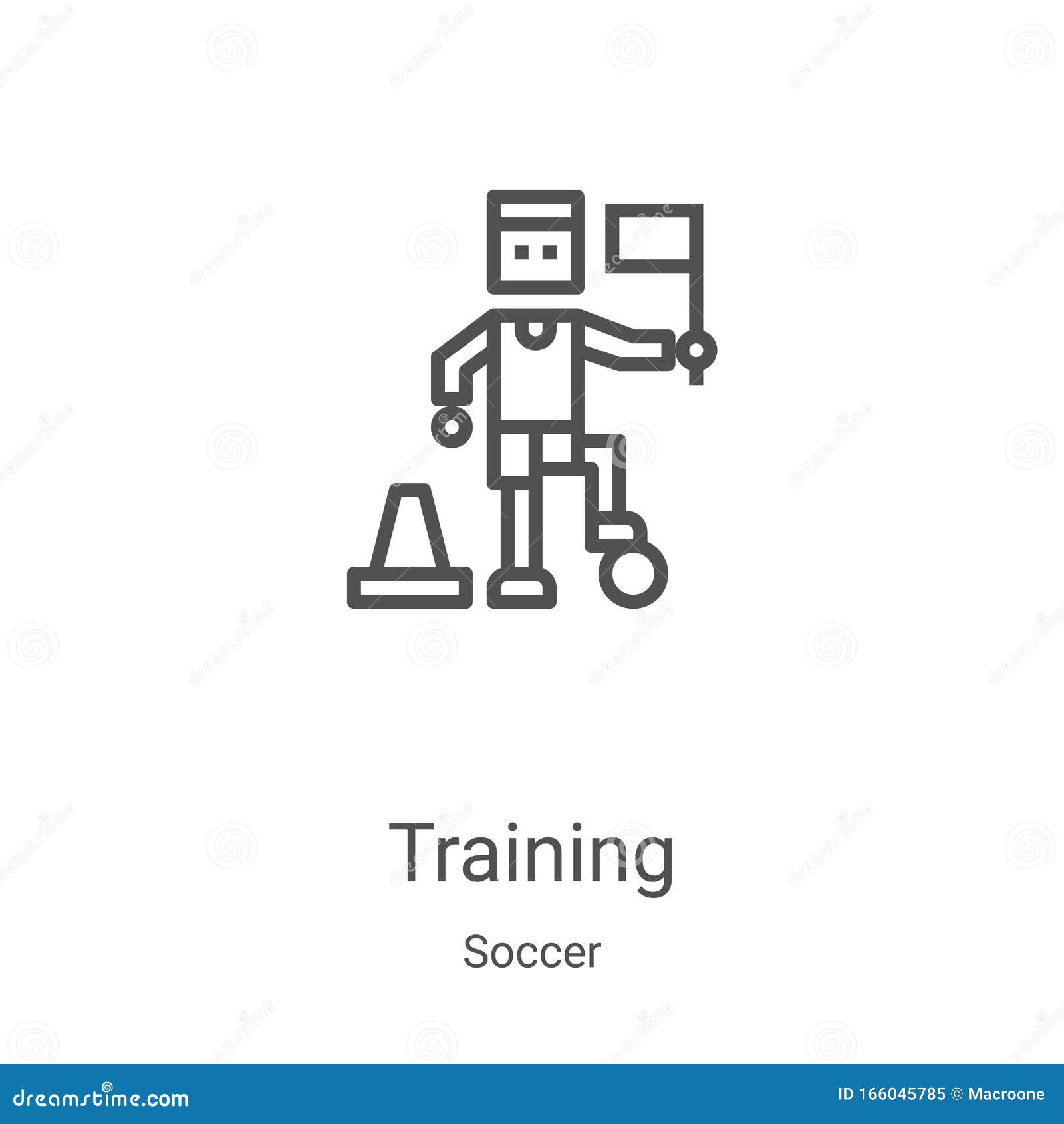 Training Icon Vector from Soccer Collection. Thin Line Training Outline ...