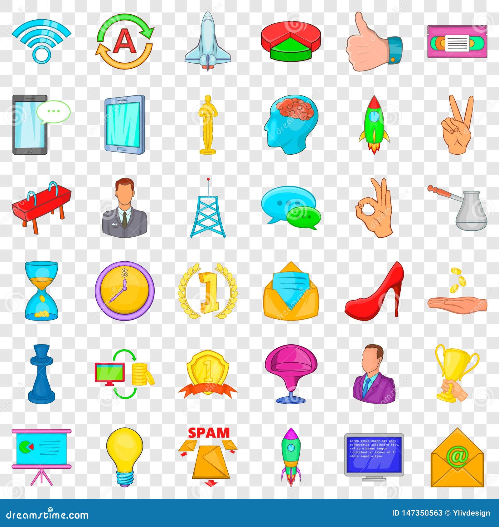 Training Icons Set, Cartoon Style Stock Vector - Illustration of chess ...