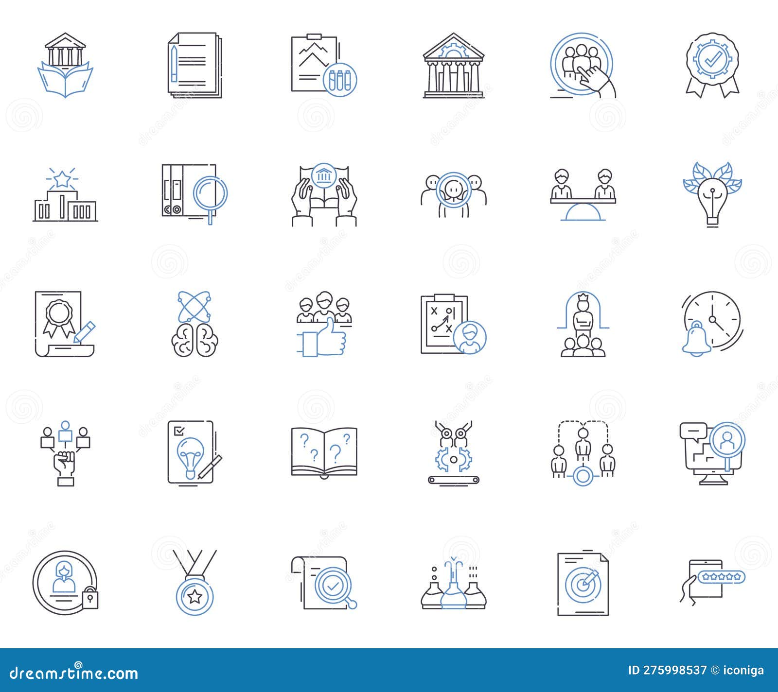 Training Institute Line Icons Collection. Learning, Education ...