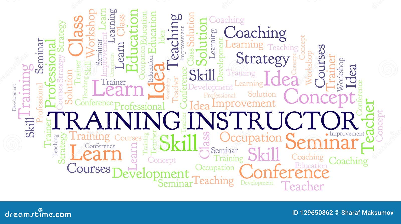 Training Instructor Word Cloud. Stock Illustration - Illustration of ...