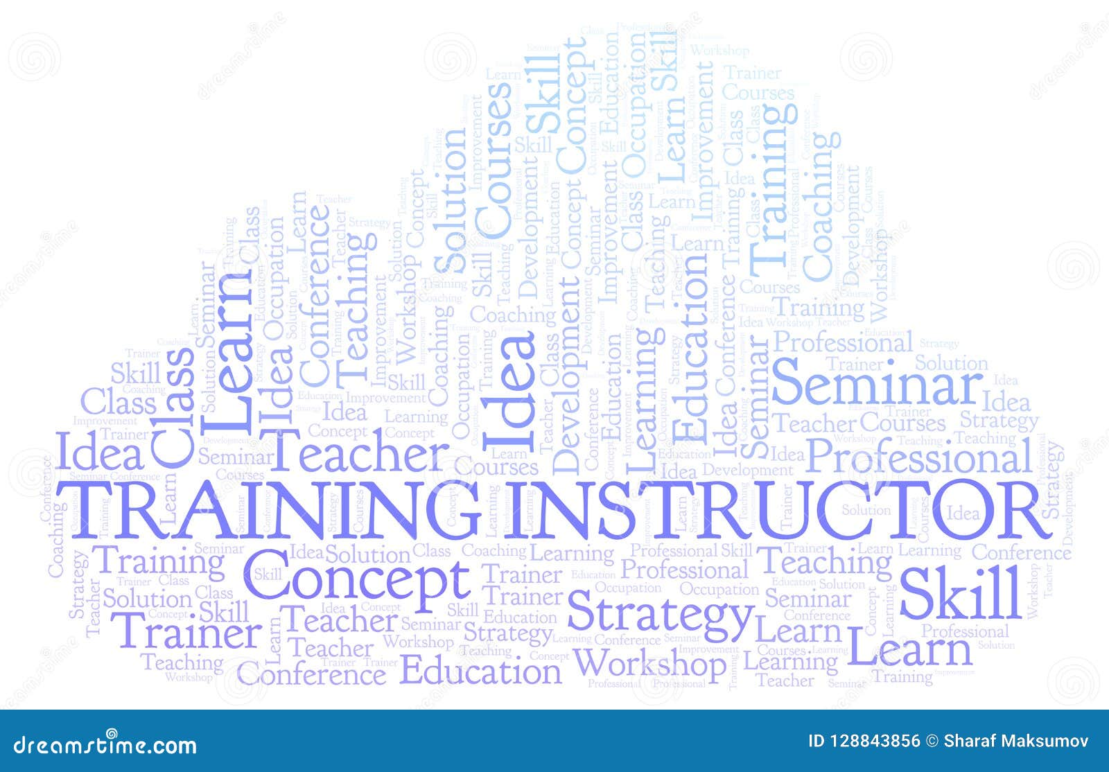Training Instructor Word Cloud. Stock Illustration - Illustration of ...