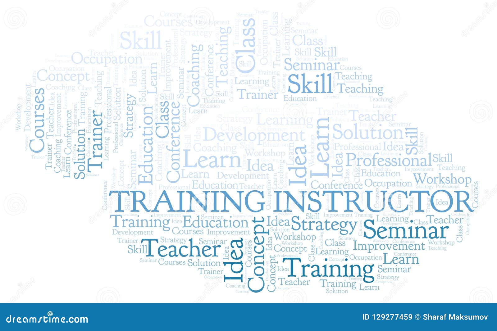 Training Instructor Word Cloud. Stock Illustration - Illustration of ...