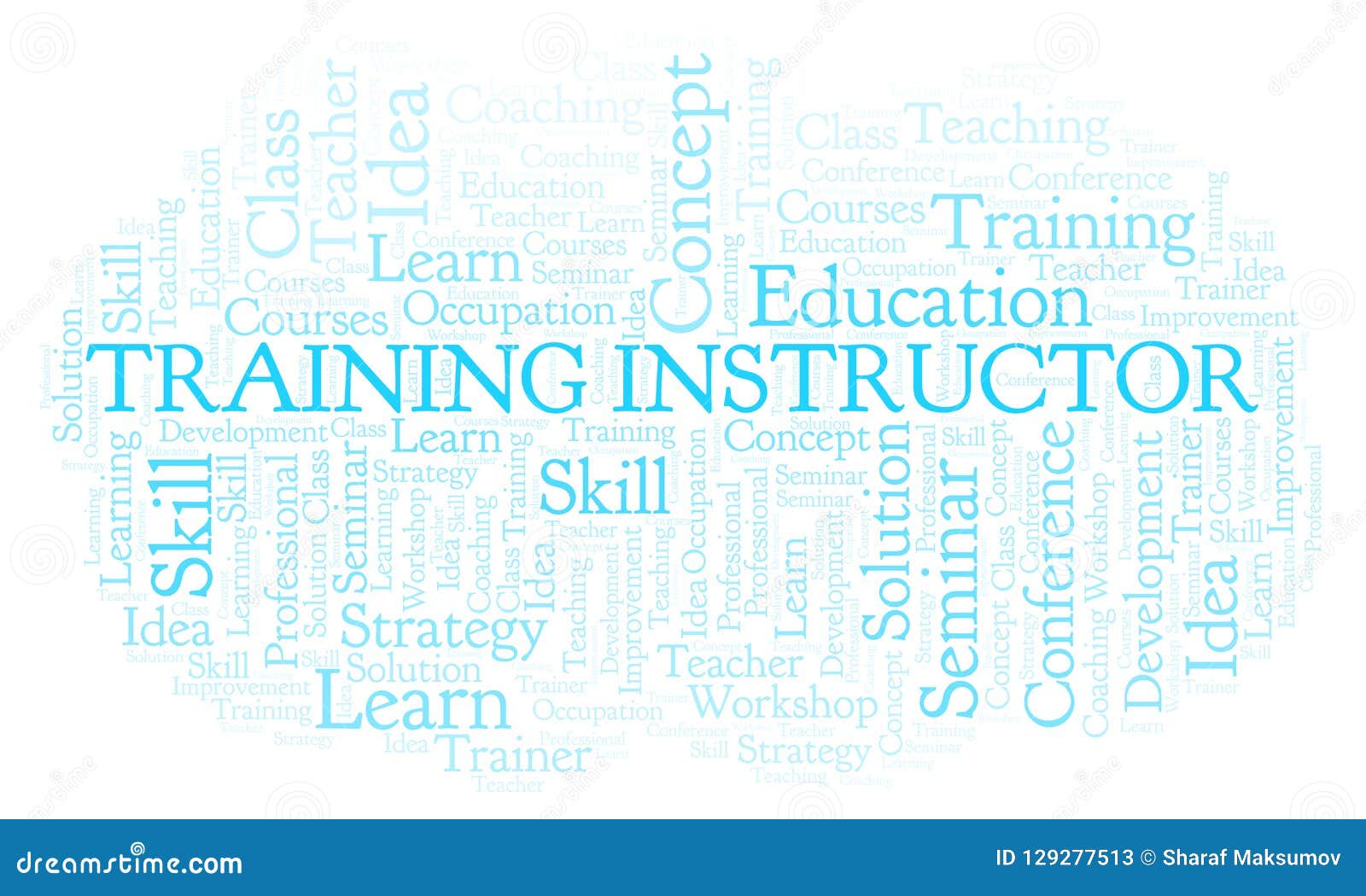 Training Instructor Word Cloud. Stock Illustration - Illustration of ...