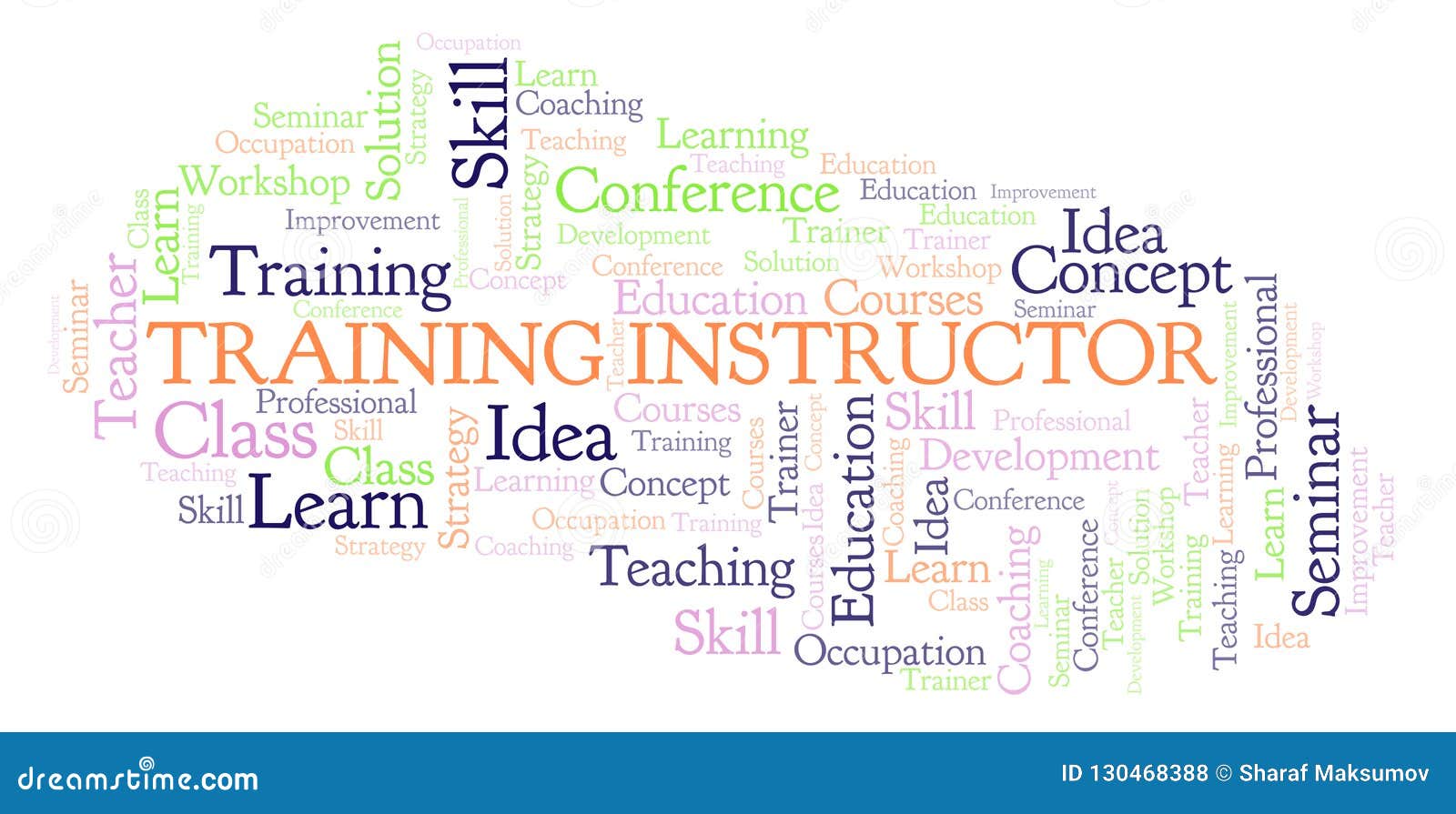 Training Instructor Word Cloud. Stock Illustration - Illustration of ...