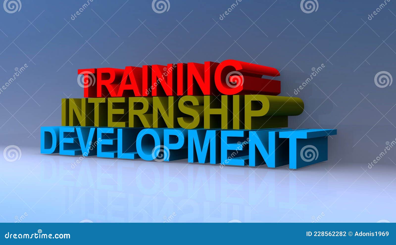 Training Internship Development on Blue Stock Illustration ...