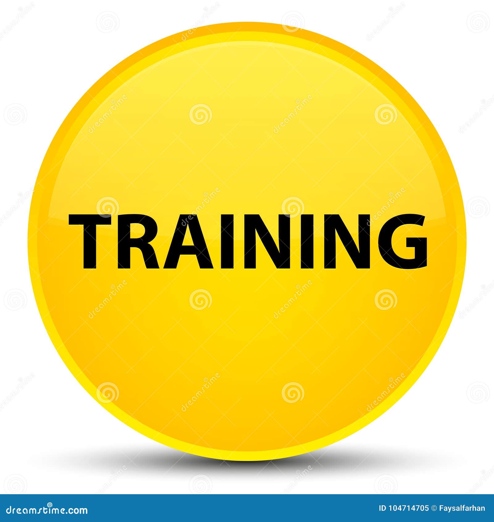 Training Special Yellow Round Button Stock Illustration - Illustration ...