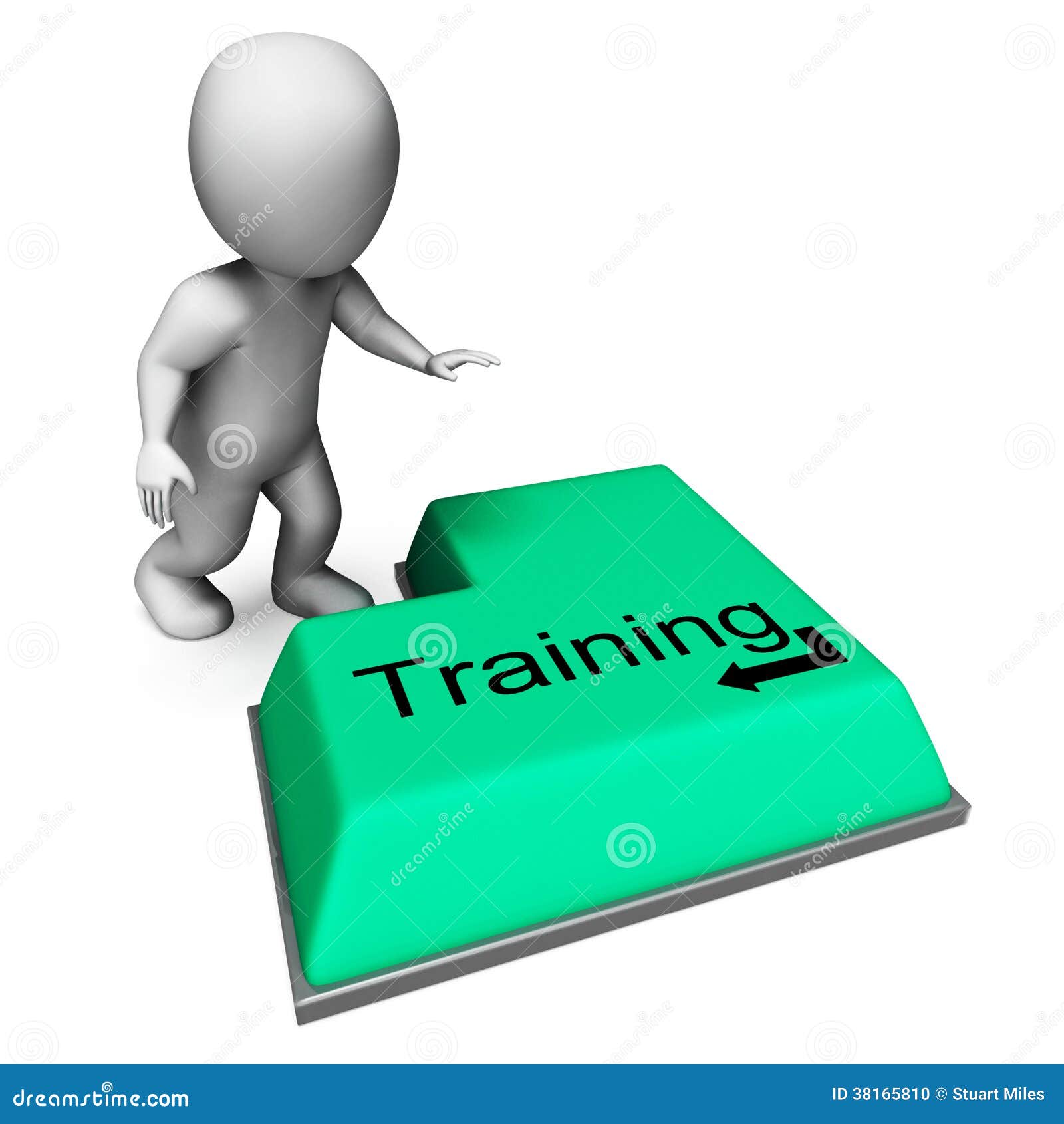 Training Key Shows Induction Education or Course Stock Illustration ...