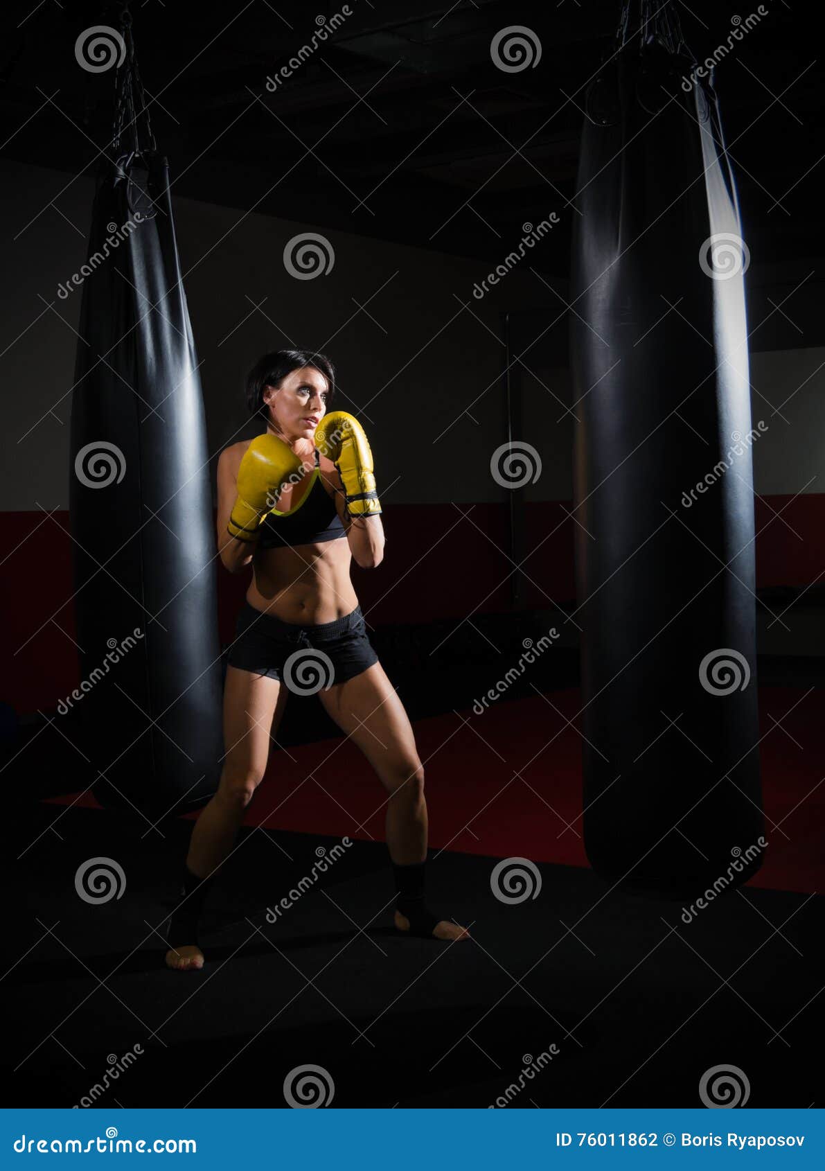 Training of Kickboxer Woman Stock Photo - Image of human, healthy: 76011862