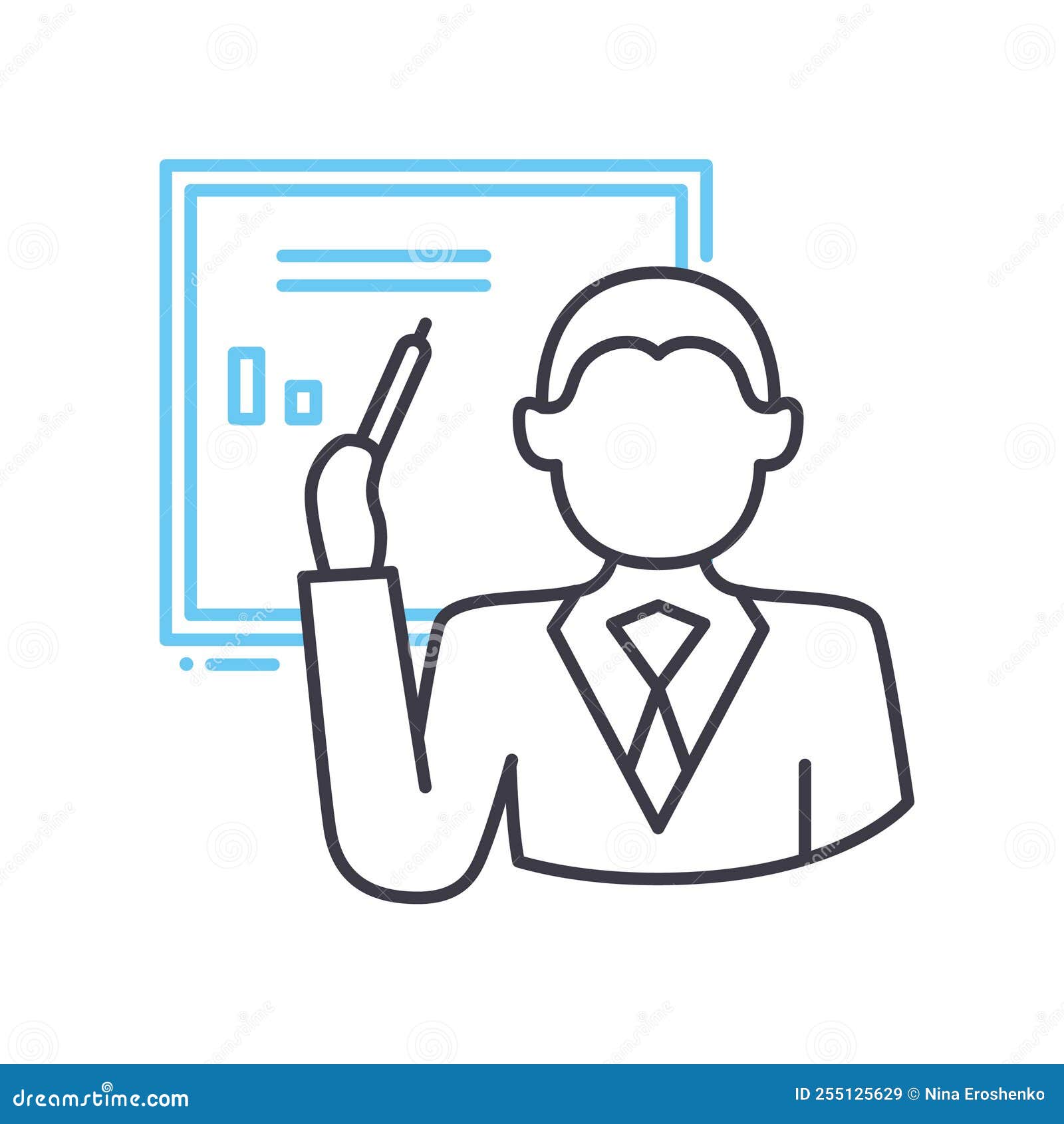 Training Line Icon, Outline Symbol, Vector Illustration, Concept Sign ...