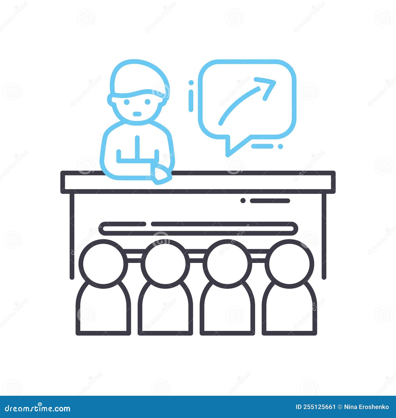 Training Line Icon, Outline Symbol, Vector Illustration, Concept Sign ...