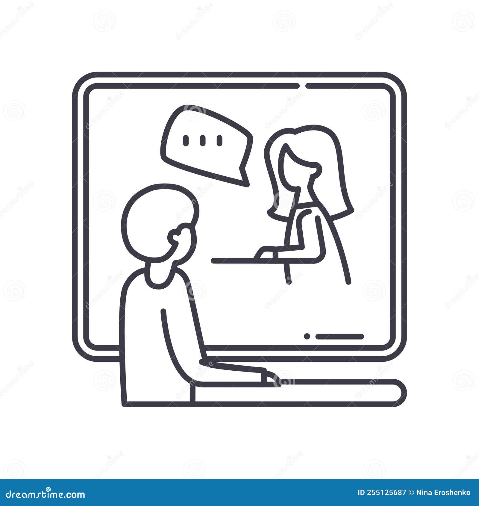 Training Line Icon, Outline Symbol, Vector Illustration, Concept Sign ...