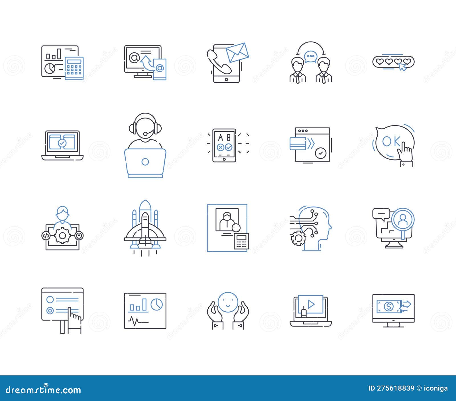 Training Line Icons Collection. Education, Tutoring, Coaching ...