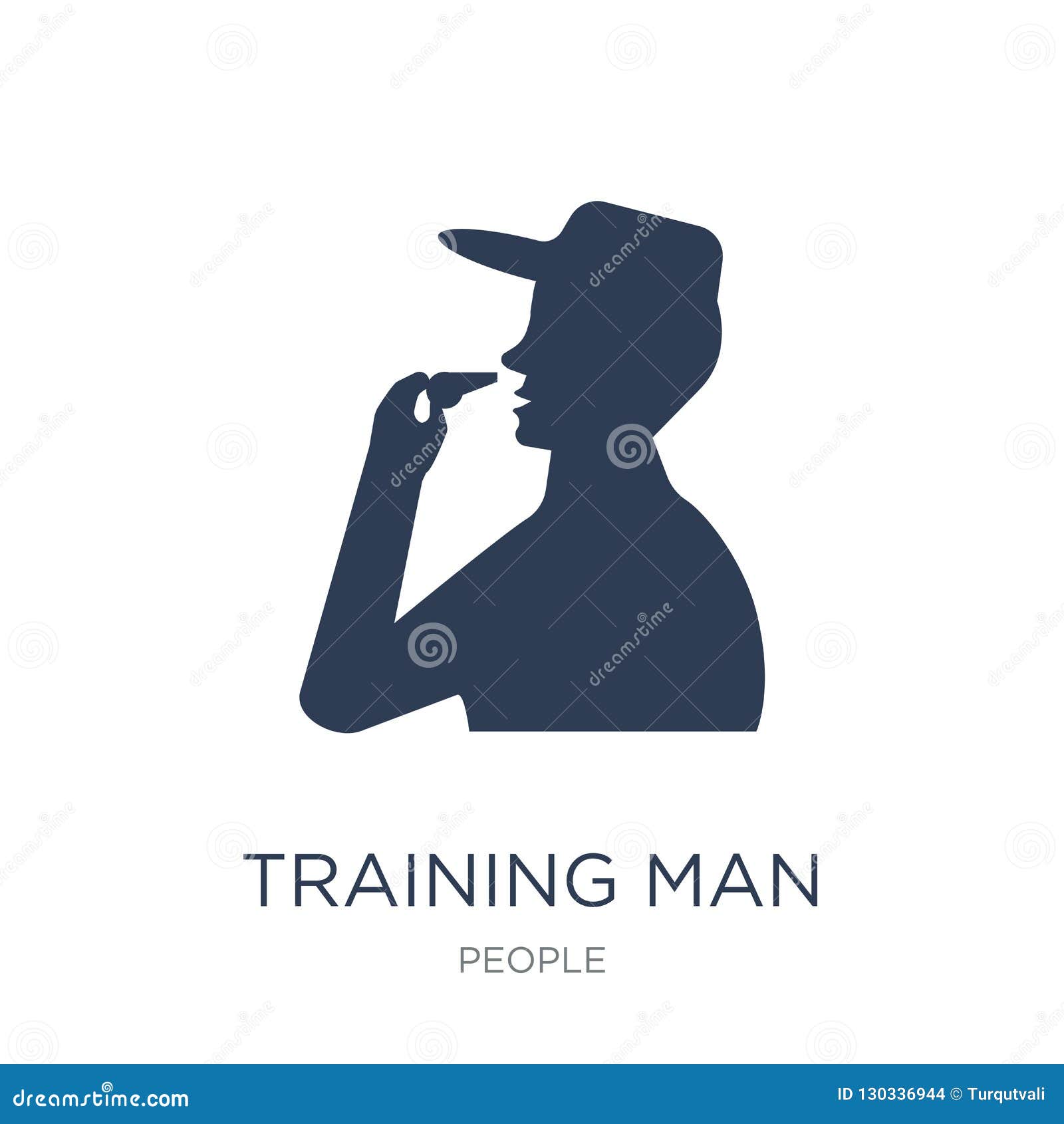 Training Man Icon. Trendy Flat Vector Training Man Icon on White Stock ...