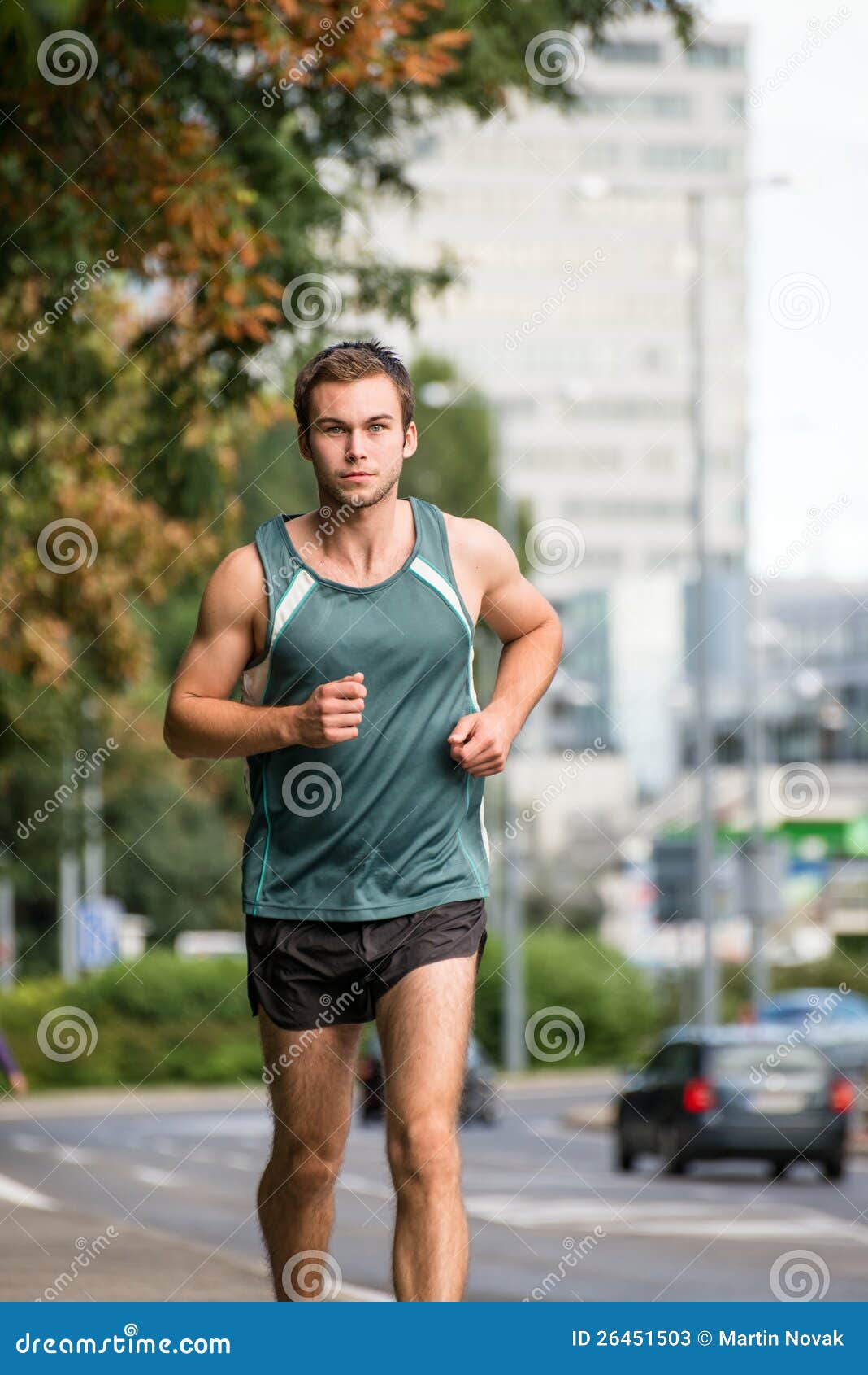 Training - Man Running in Street Stock Image - Image of sportswear ...
