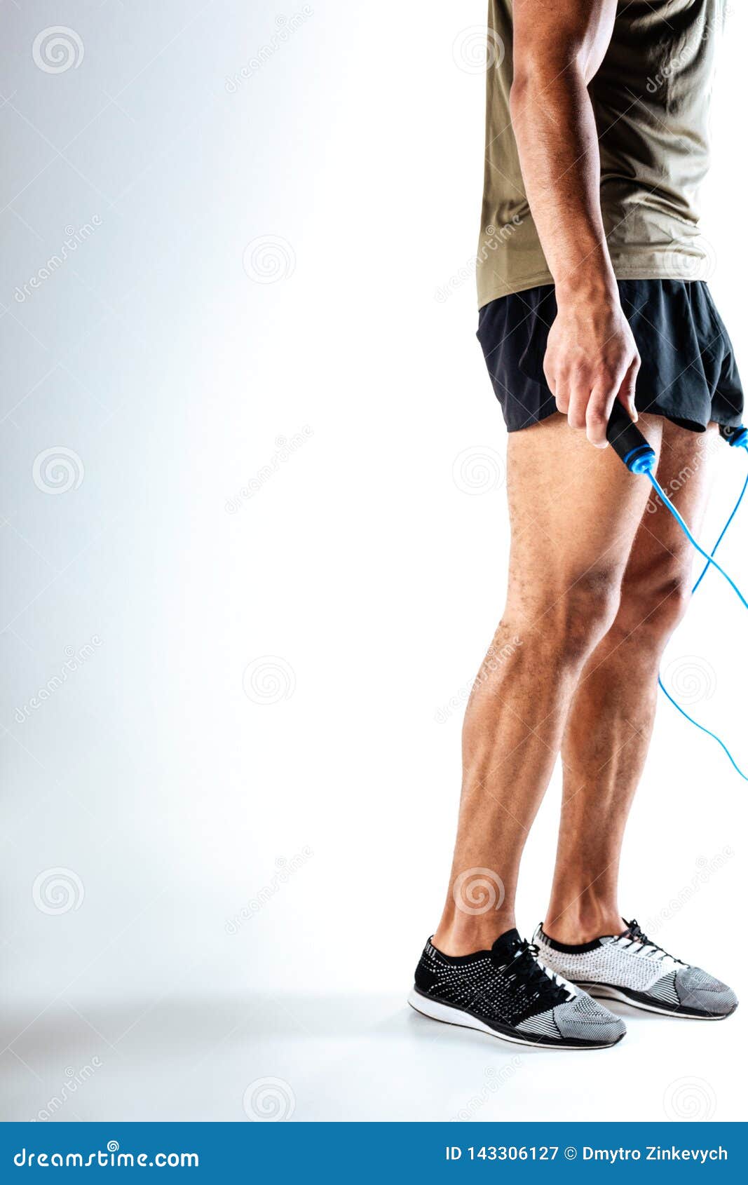Man Standing with the Skipping Rope in Hands Stock Image - Image of ...