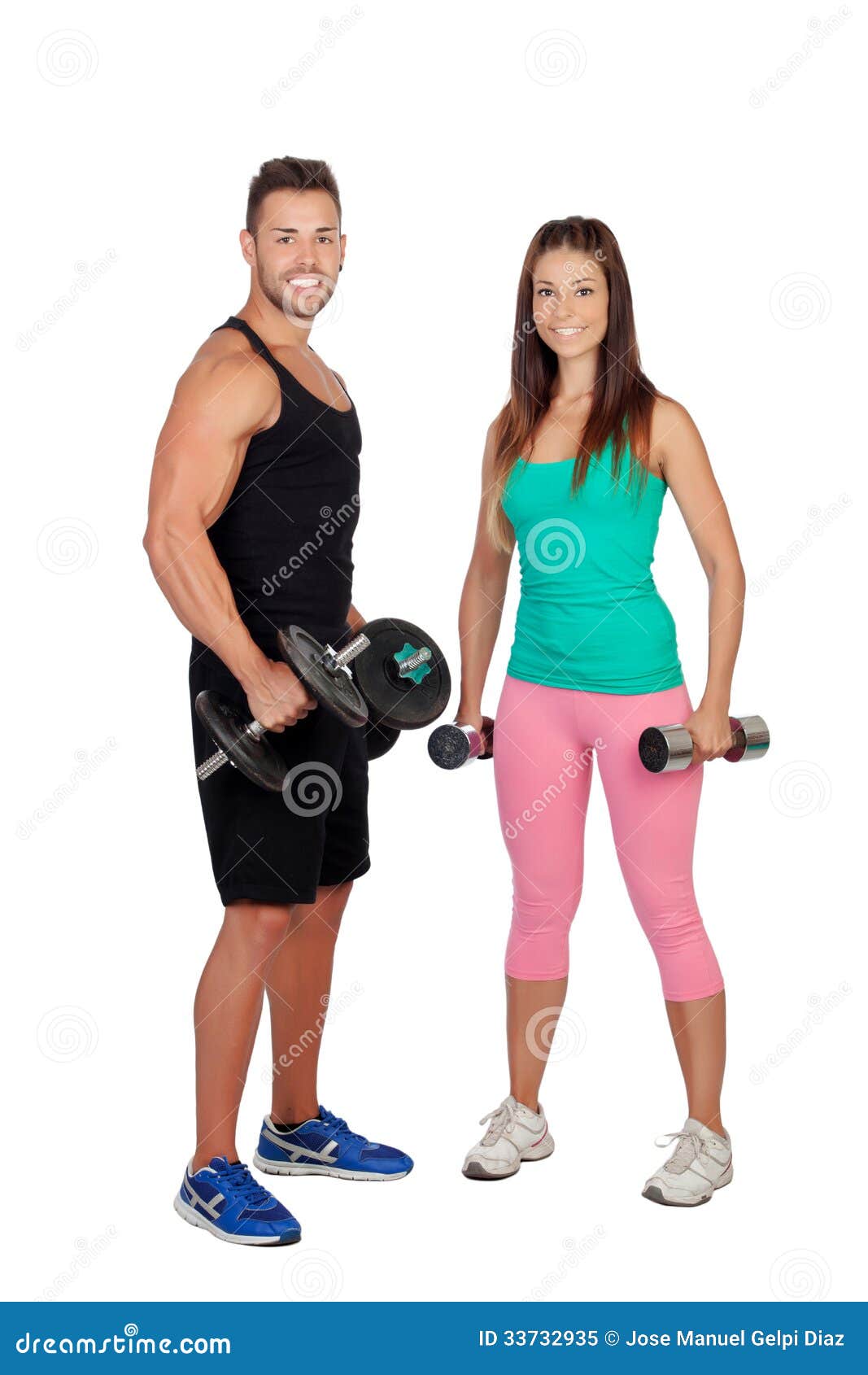 Training with My Personal Trainer Stock Image - Image of lift, coach ...
