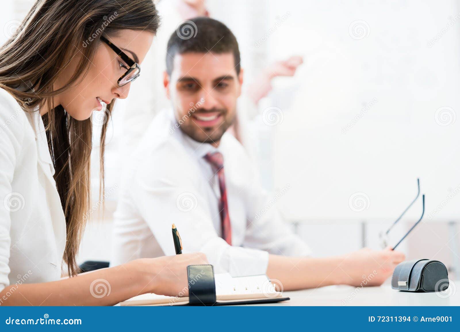 Training in Office with Group Watching Presentation Stock Photo - Image ...