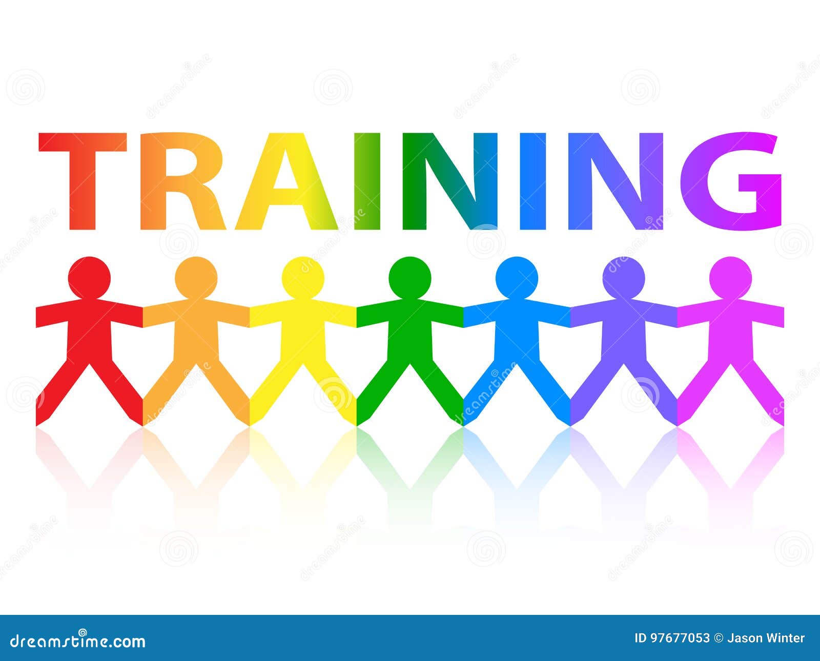Training Paper People Rainbow Stock Vector - Illustration of skill ...