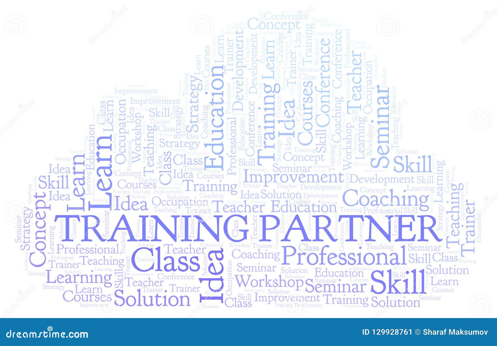 Training Partner Word Cloud. Stock Illustration - Illustration of ...