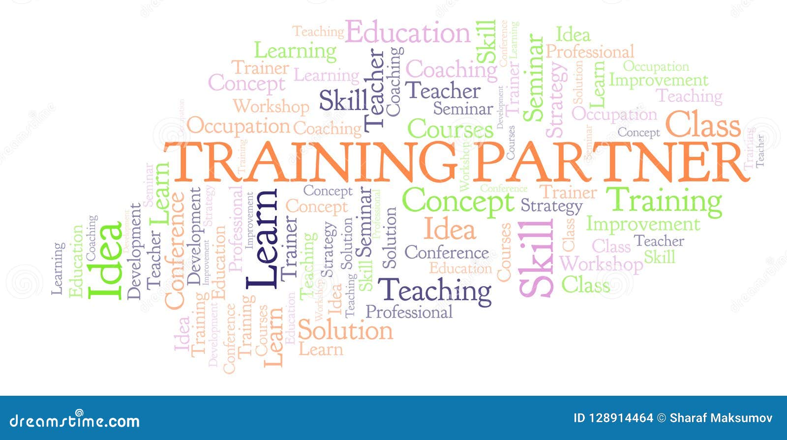 Training Partner Word Cloud. Stock Illustration - Illustration of ...