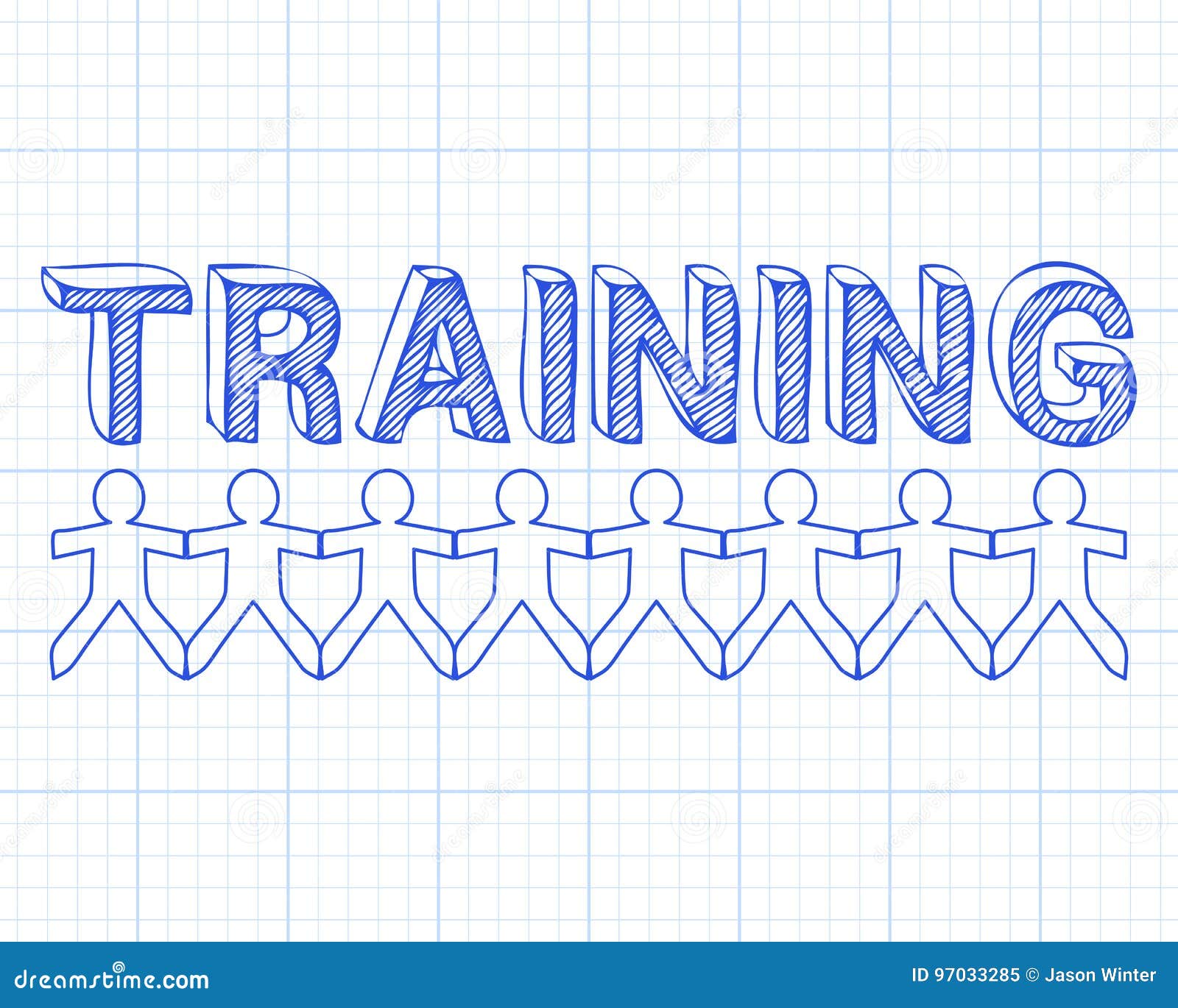 Training People Graph Paper Stock Vector - Illustration of employment ...