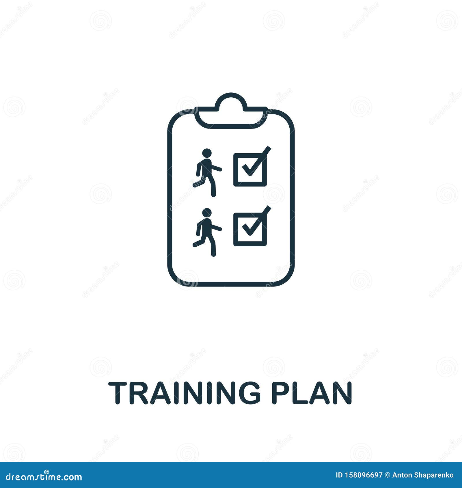 Training Plan Icon. Thin Outline Style Design from Fitness Icons ...