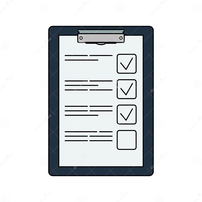 Flat Design Icon of Training Plan Tablet Stock Vector - Illustration of ...