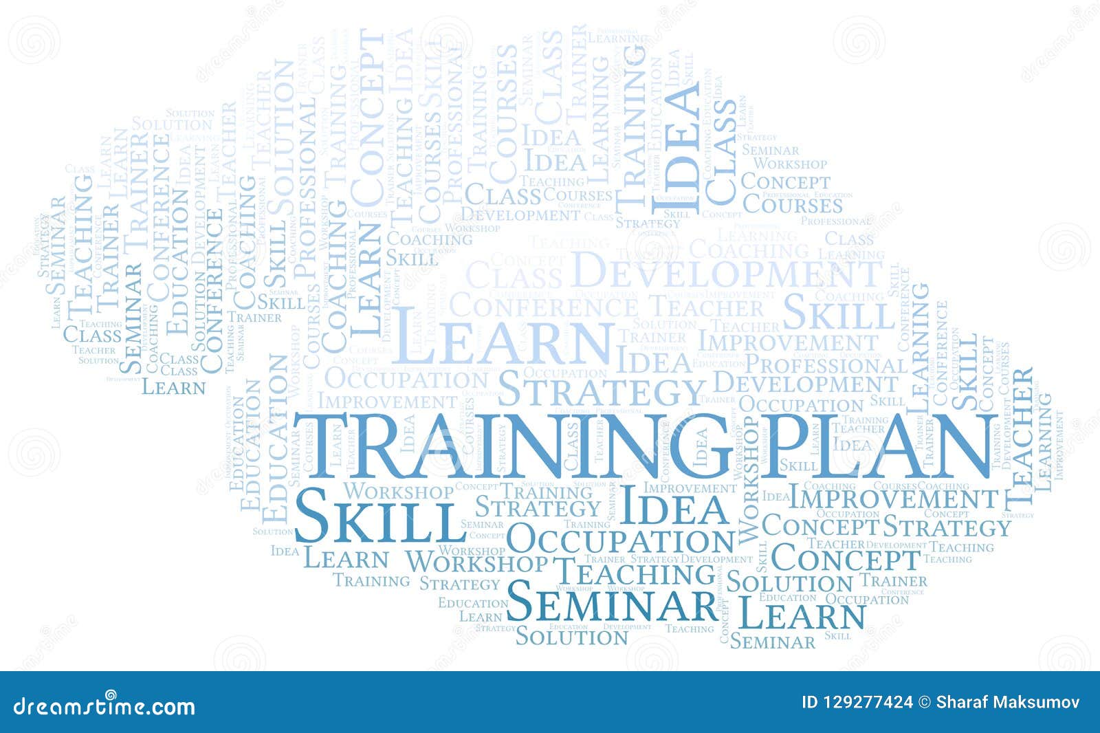 Training Plan word cloud. stock illustration. Illustration of font ...