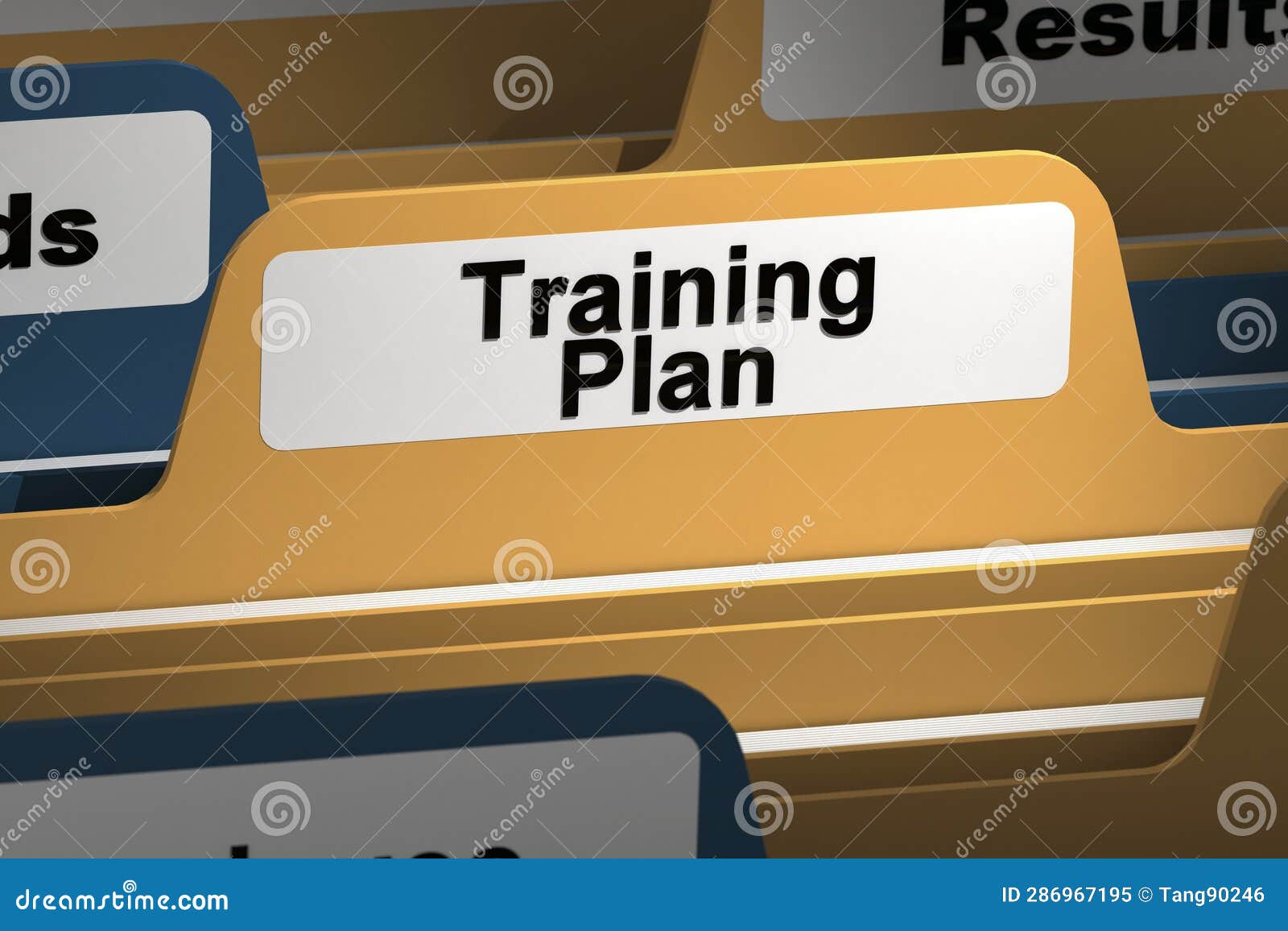 Training Plan Word on Yellow Folder Stock Illustration - Illustration ...