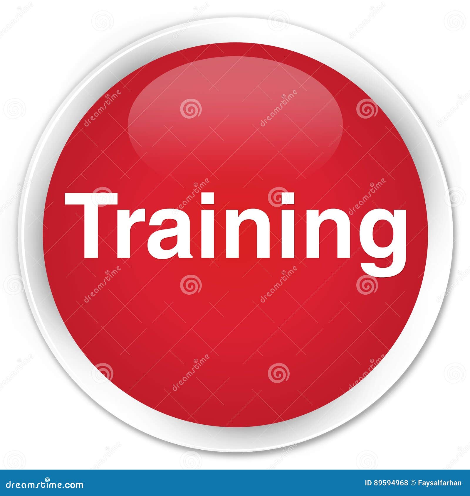 Training Premium Red Round Button Stock Illustration - Illustration of ...