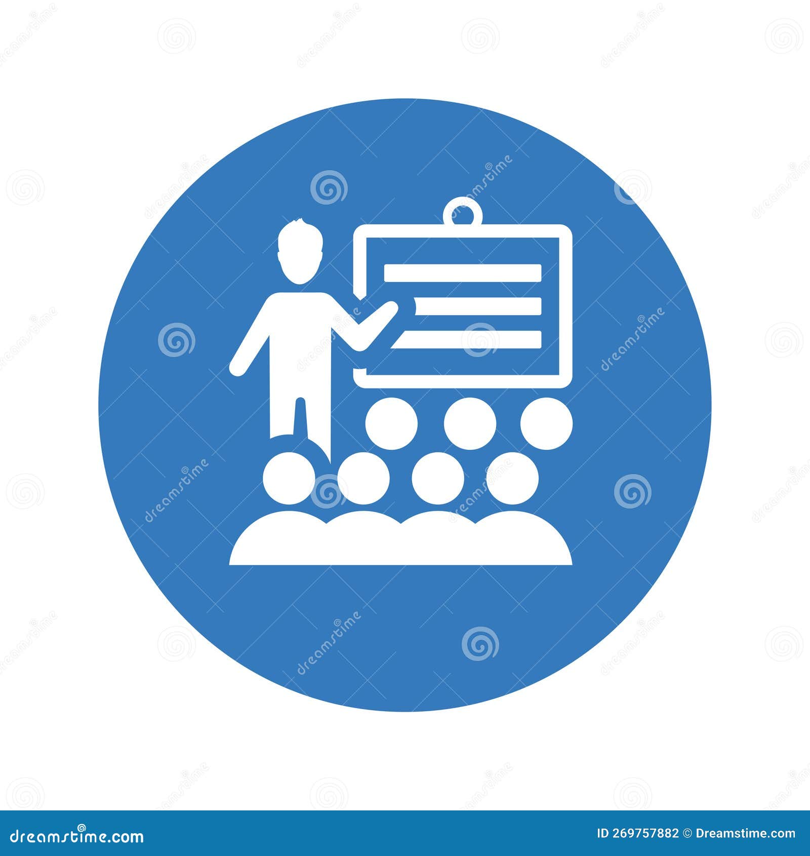 Training, Presentation Icon. Outline Symbol Stock Vector - Illustration ...
