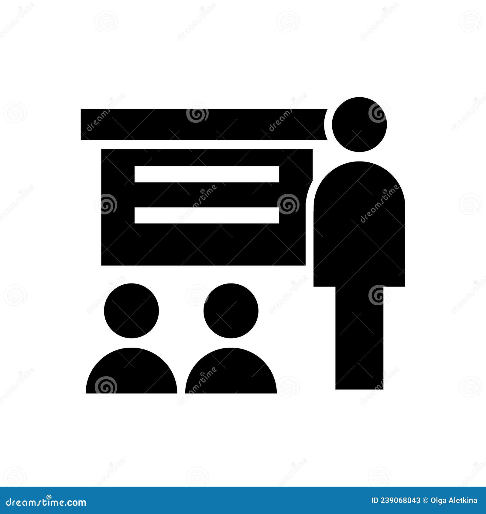 Training, Presentation Icon. Vector Teacher Symbol. Graphic Design ...