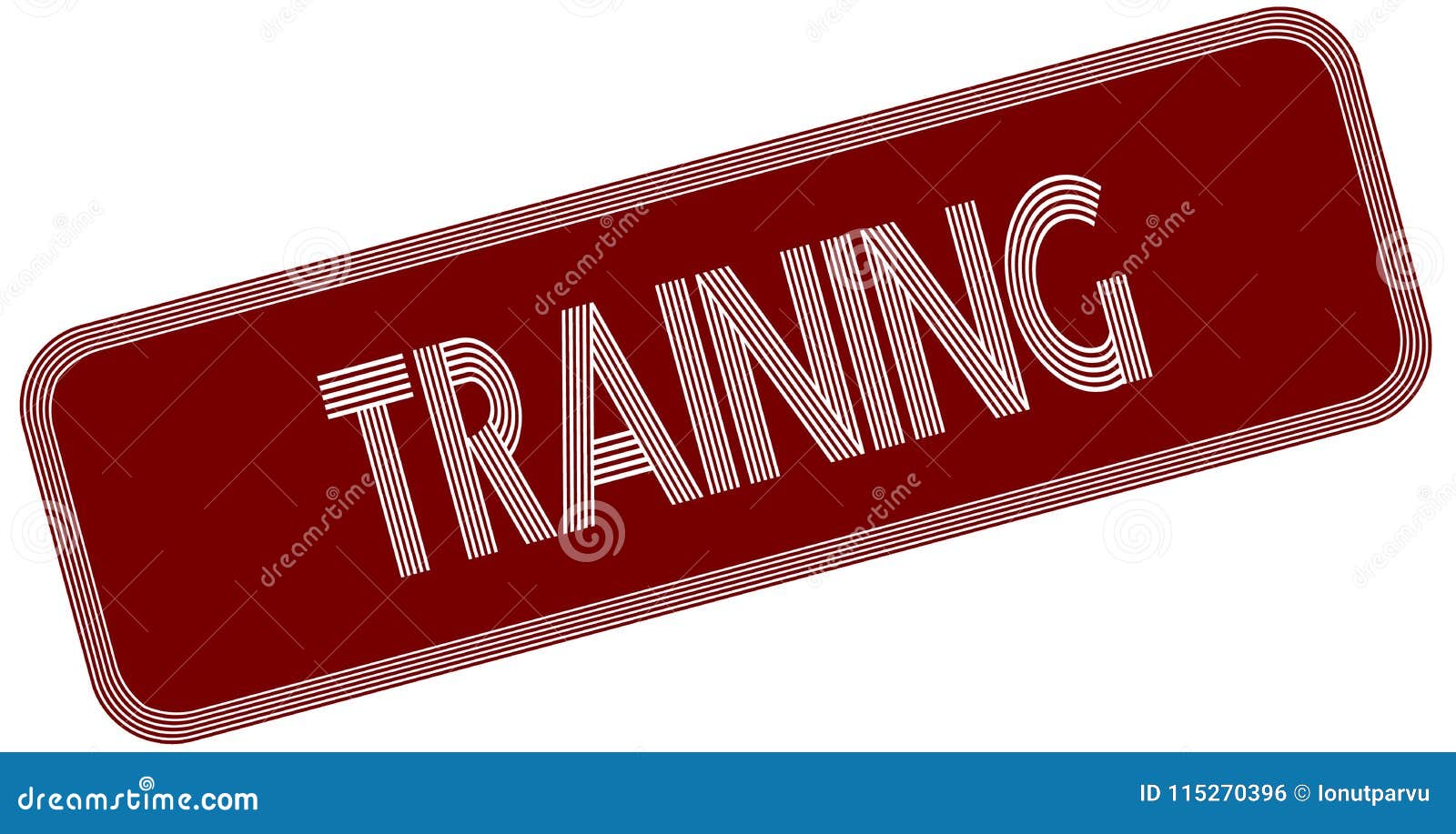 TRAINING on red label. stock illustration. Illustration of sticker ...