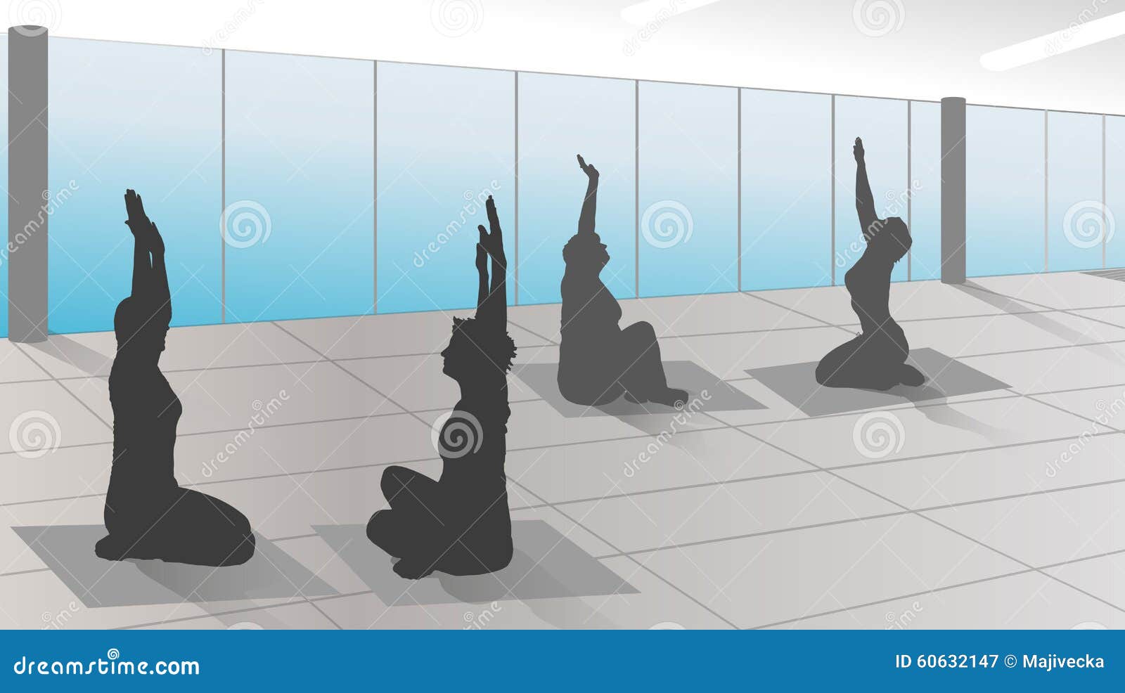 Training room stock vector. Illustration of holiday, sport - 60632147