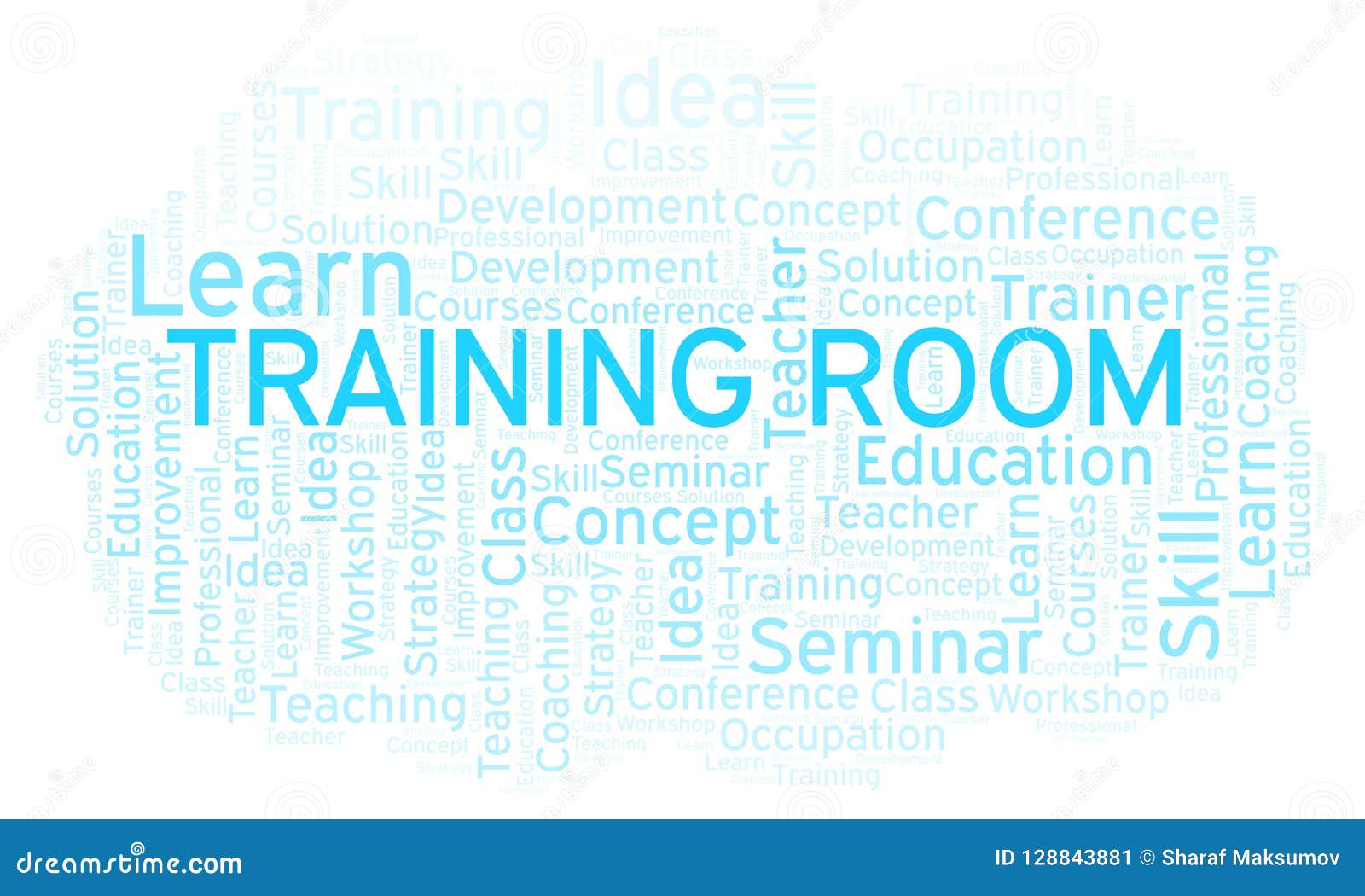 Training Room word cloud. stock illustration. Illustration of fonts ...