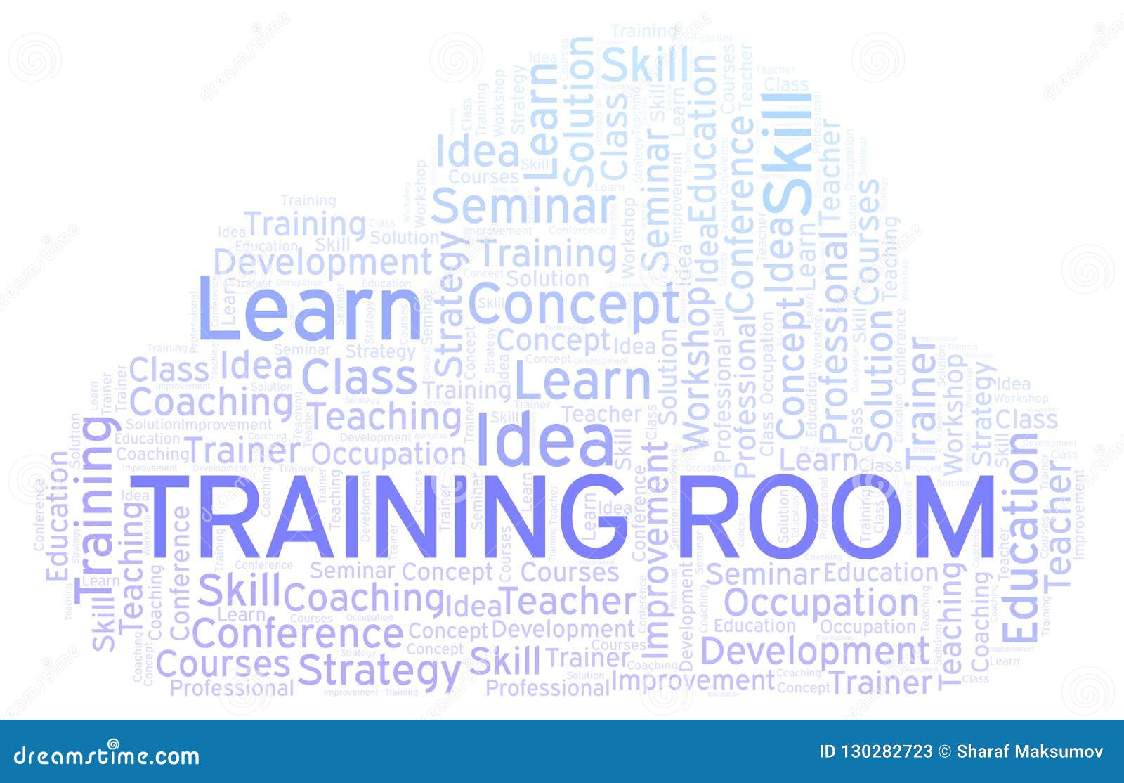Training Room word cloud. stock illustration. Illustration of bubble ...