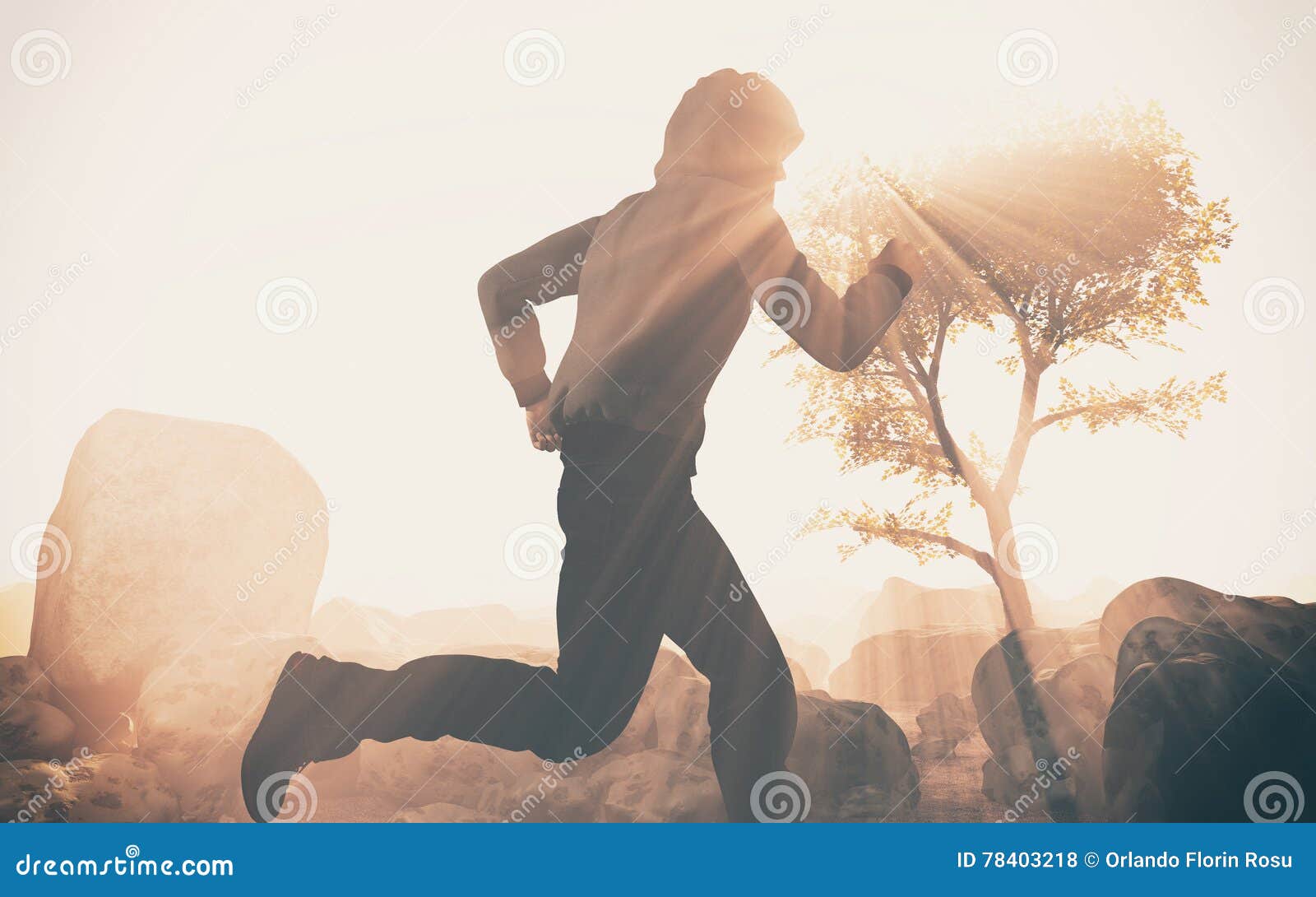 Training Running in Difficult Conditions Stock Illustration ...