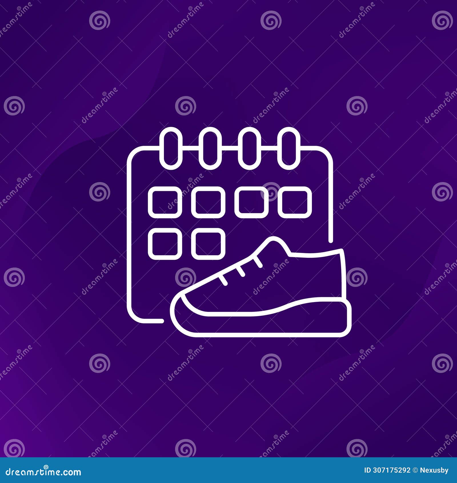 Training Schedule or Running Calendar Line Icon Stock Vector ...