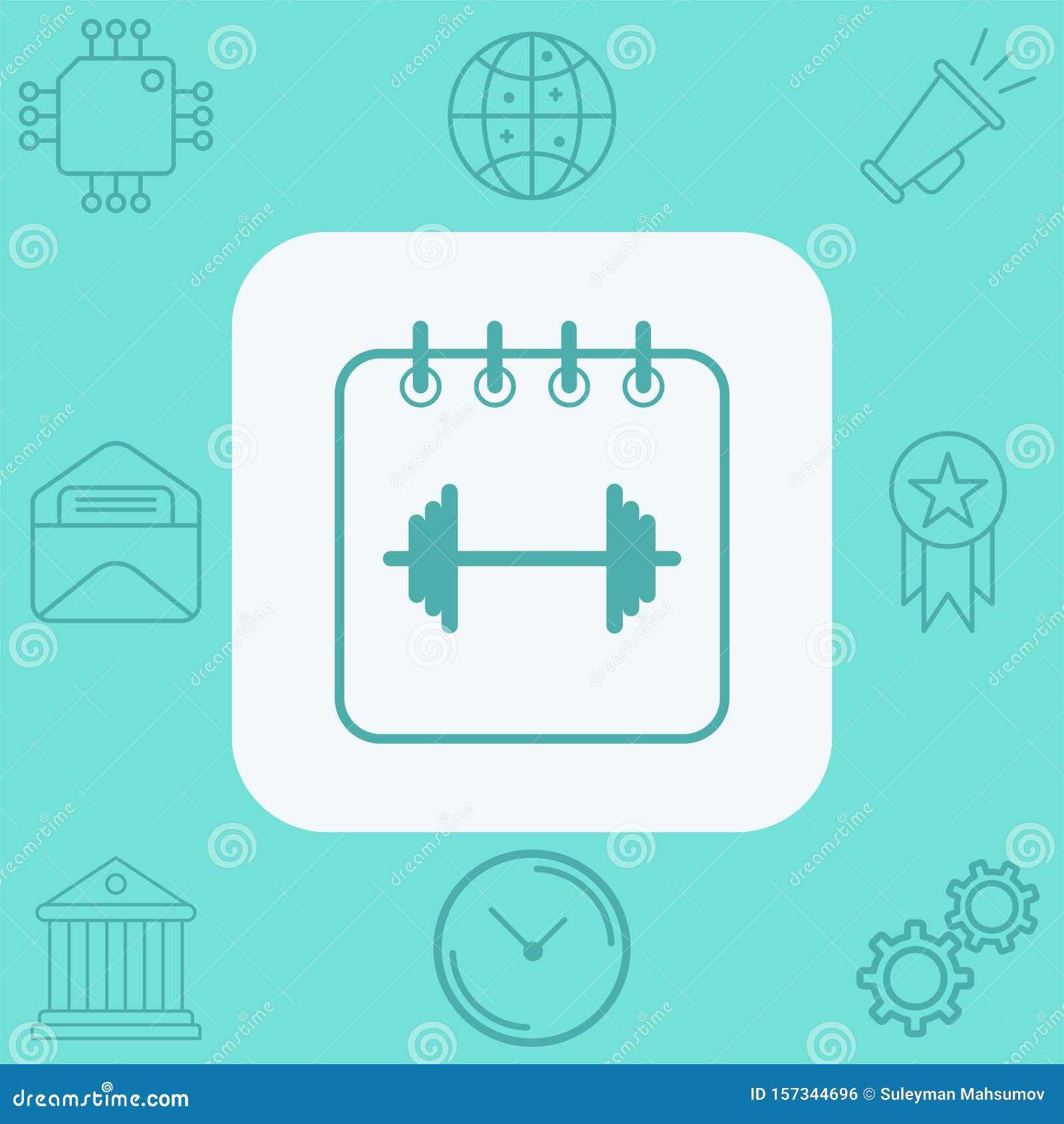 Training Schedule Vector Icon Sign Symbol Stock Illustration ...