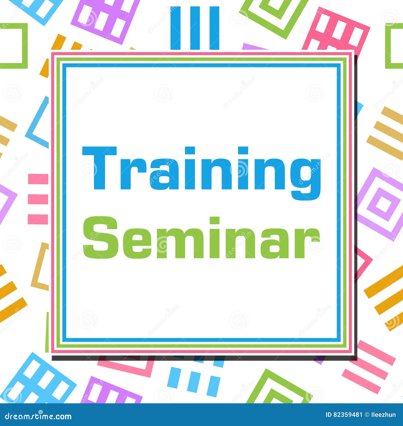 Training Seminar Colorful Abstract Squares Stock Illustration ...