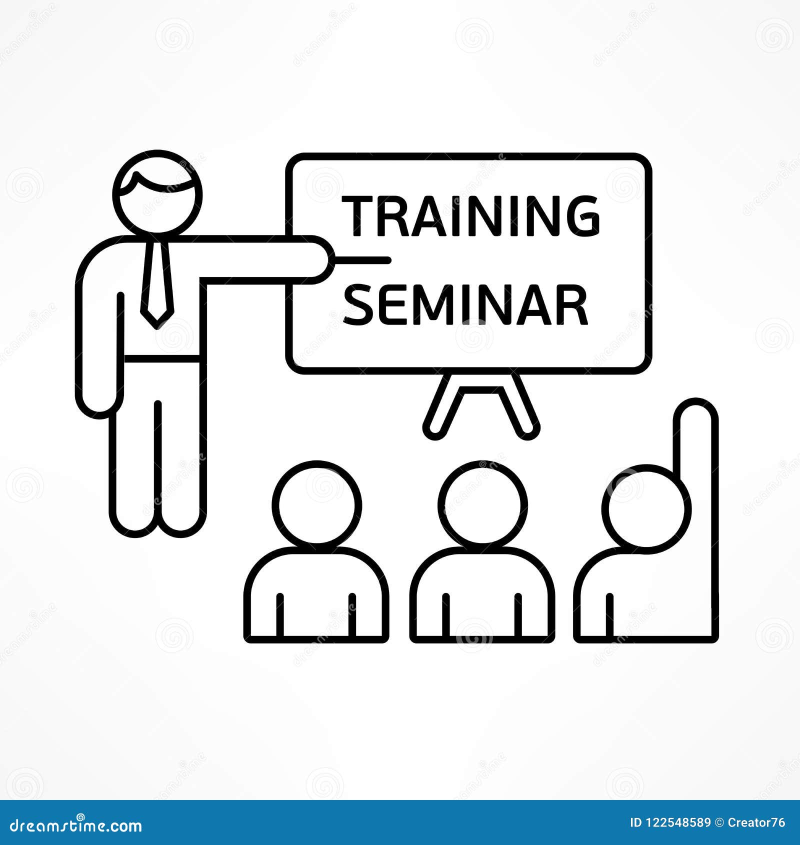 Training seminar stock vector. Illustration of black - 122548589