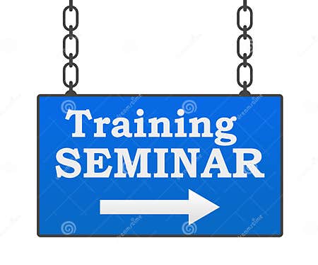 Training Seminar Signboard stock illustration. Illustration of ...