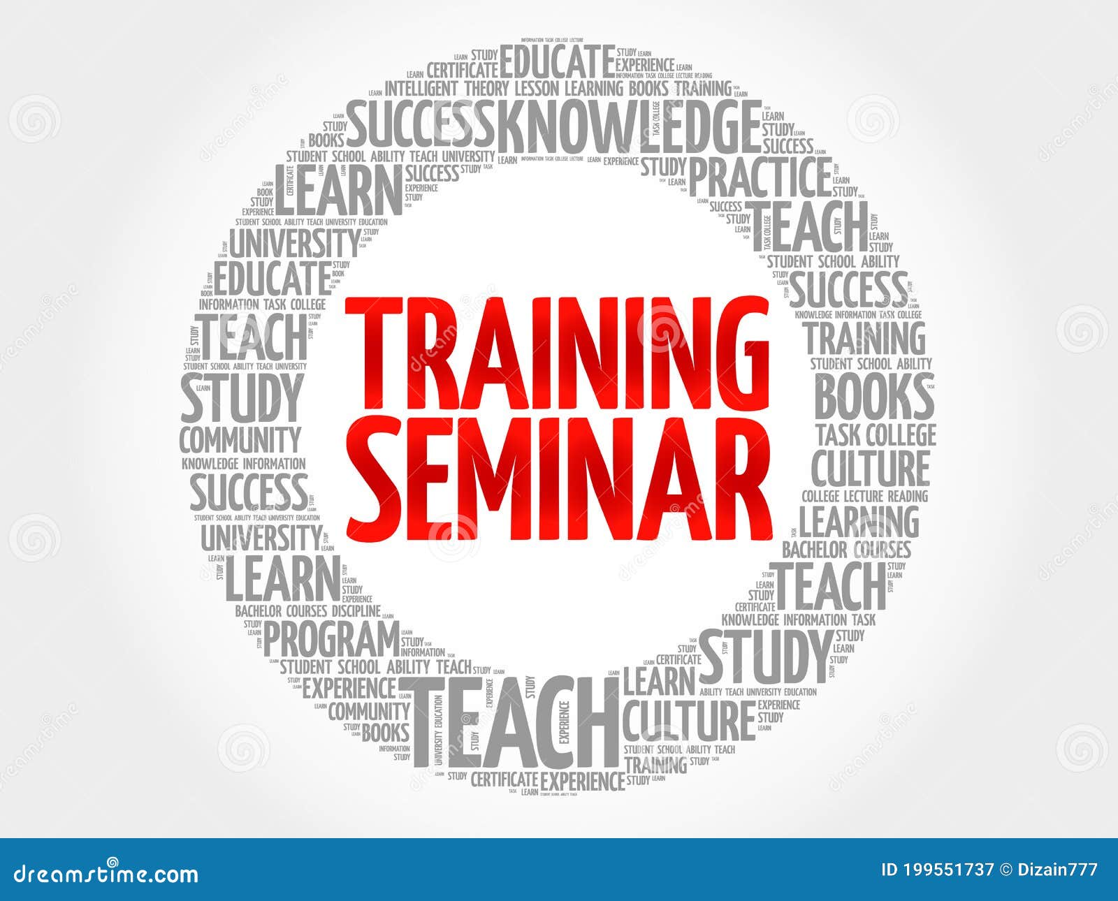Training Seminar Word Cloud Stock Illustration - Illustration of ...