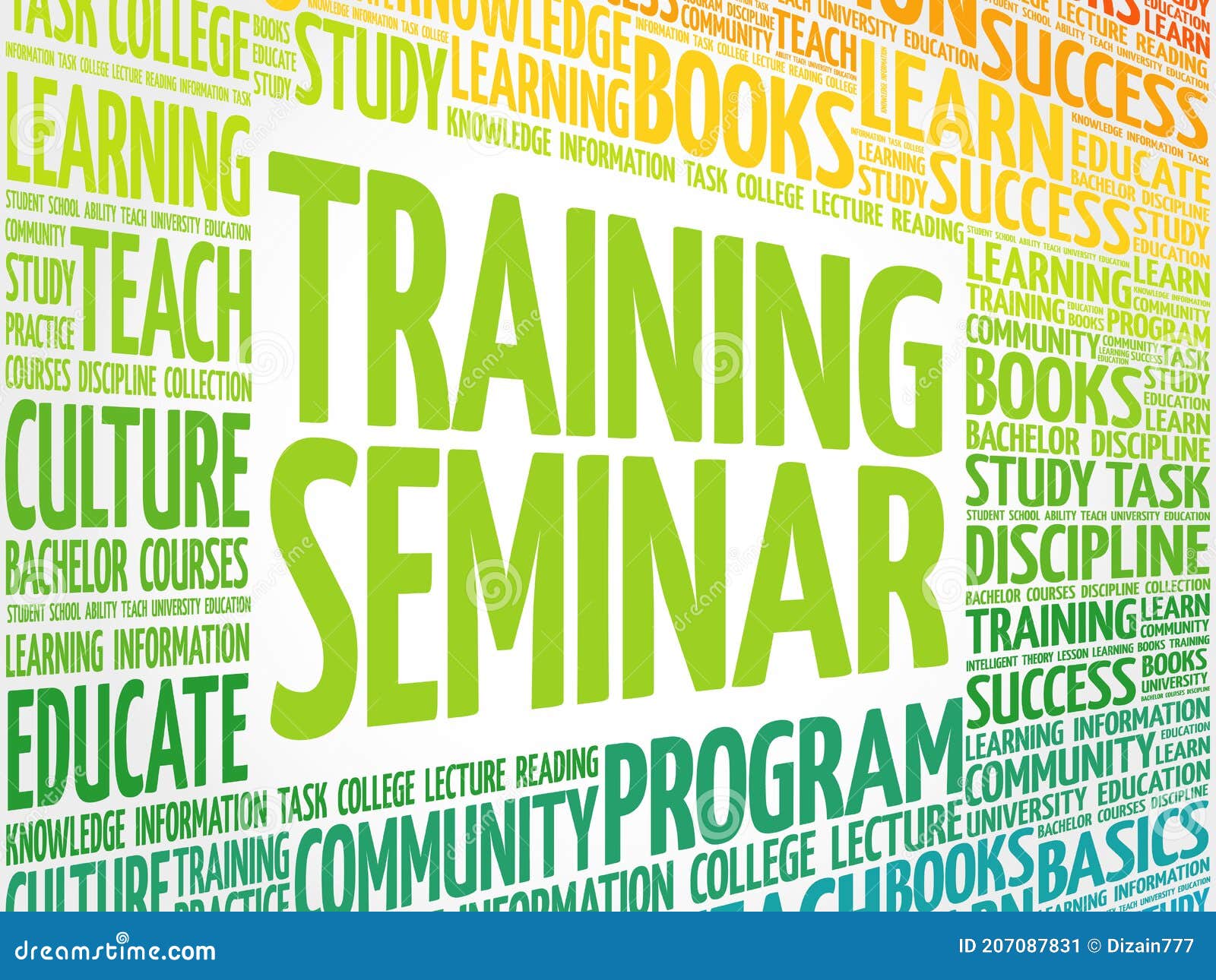 Training Seminar Word Cloud Stock Illustration - Illustration of ...