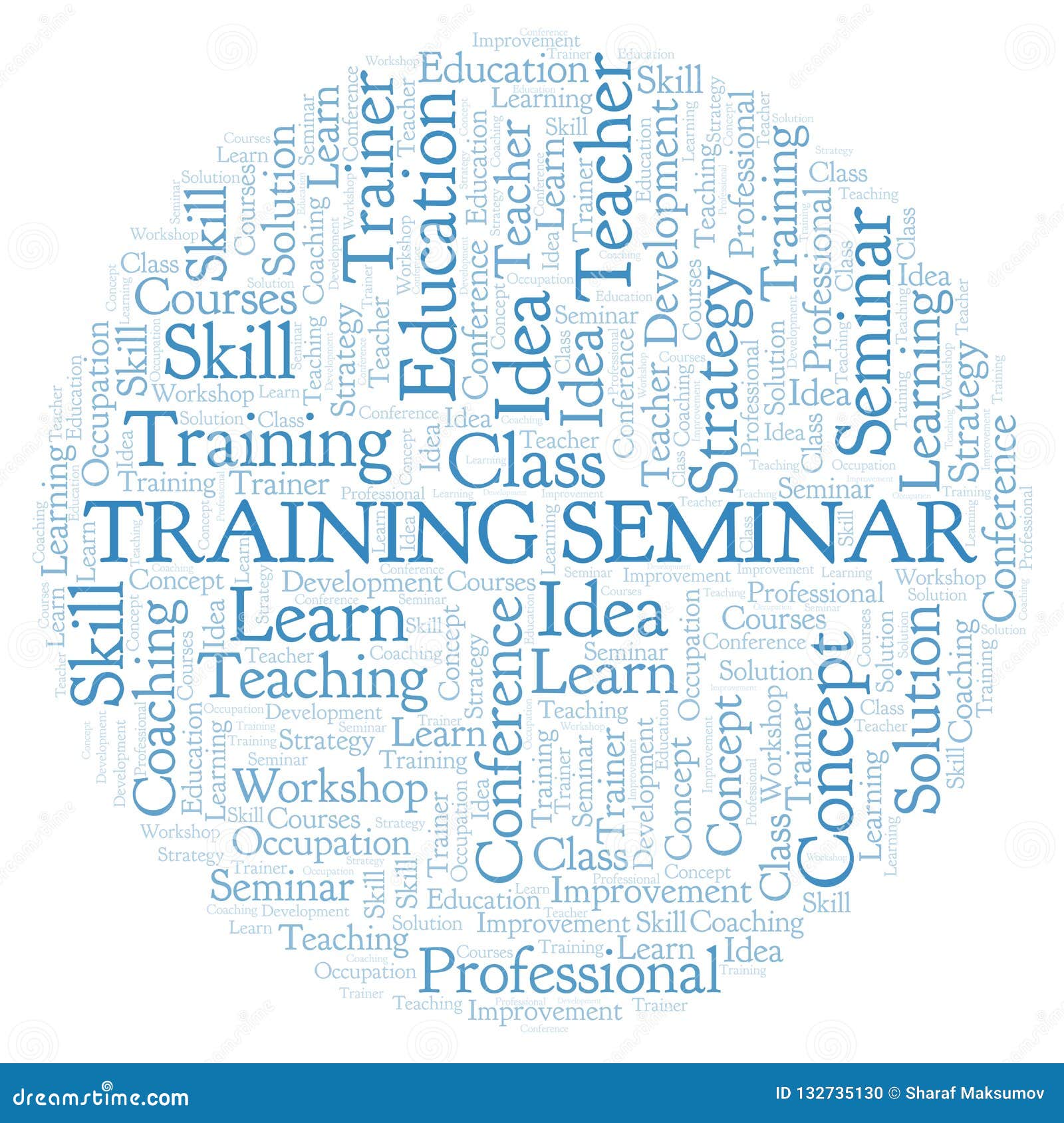 Training Seminar Word Cloud Stock Illustration - Illustration of ...