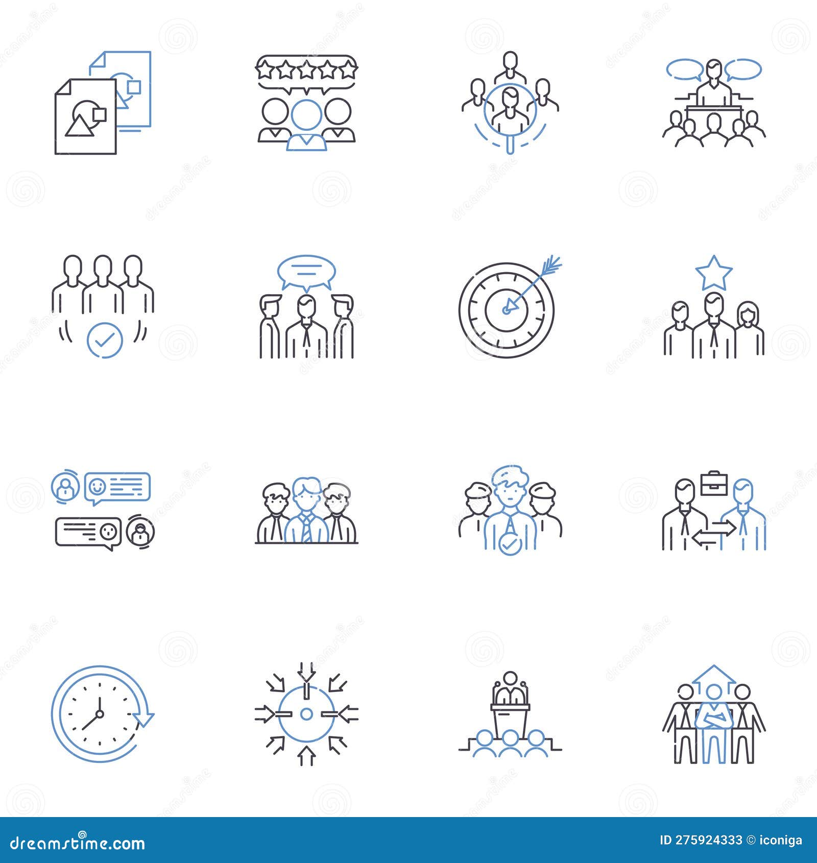 Training Session Line Icons Collection. Productivity, Learning ...