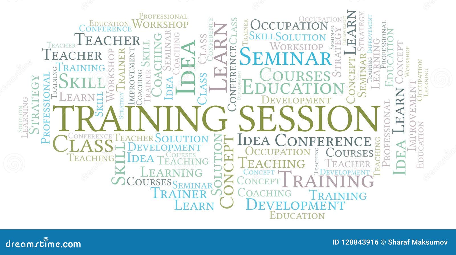 Training Session Word Cloud. Stock Illustration - Illustration of ...