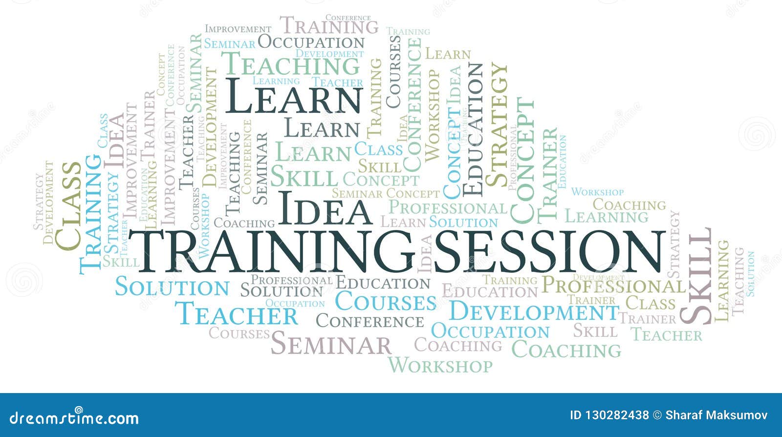 Training Session Word Cloud. Stock Illustration - Illustration of ...