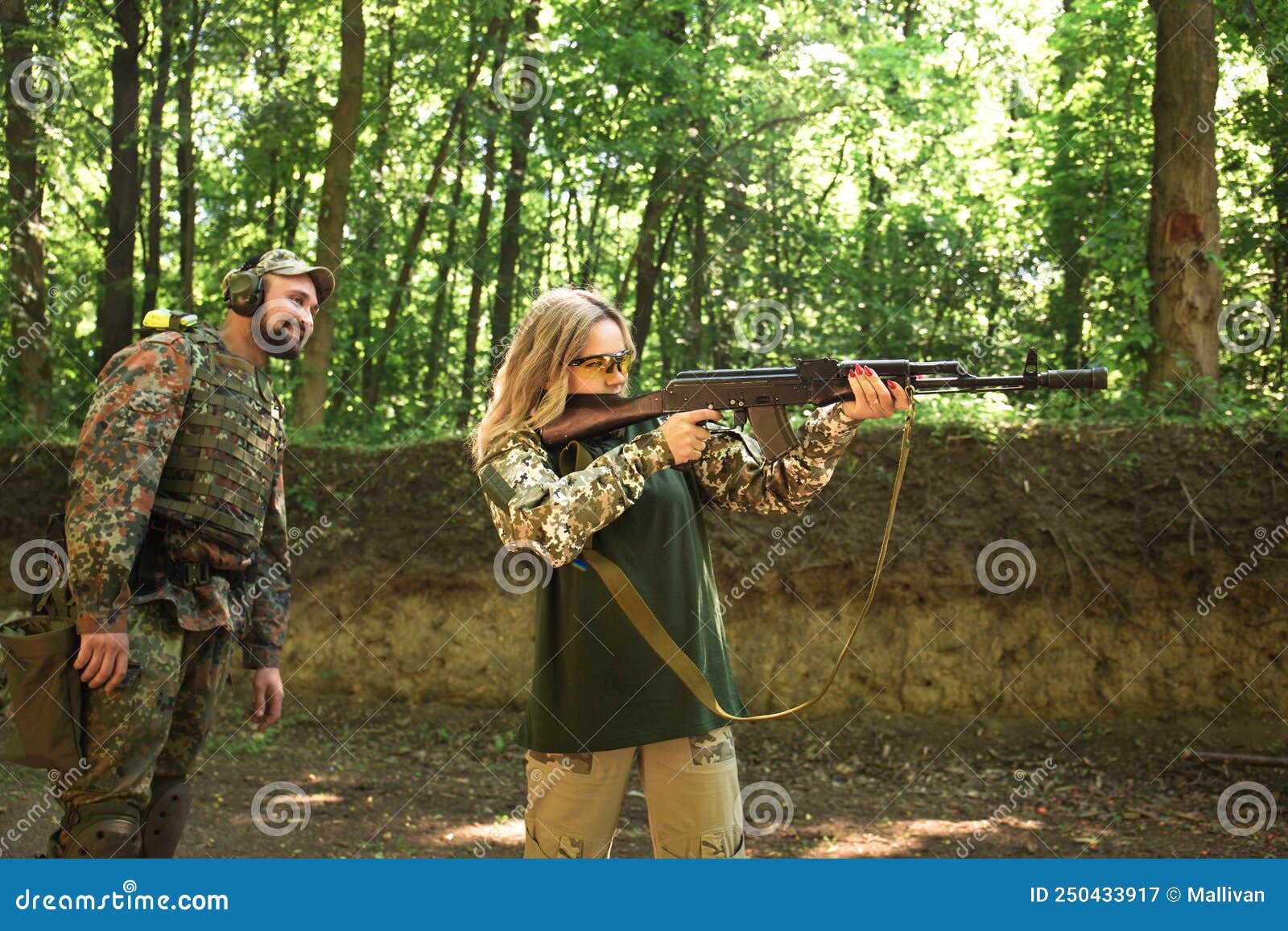 Training on Shooting on the Range Stock Image - Image of military ...
